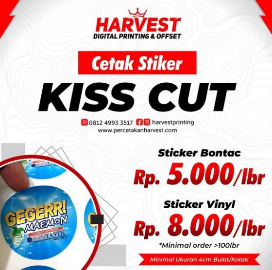 Cetak Stiker A3 Harga Murah Di Surabaya – Printing Harvest