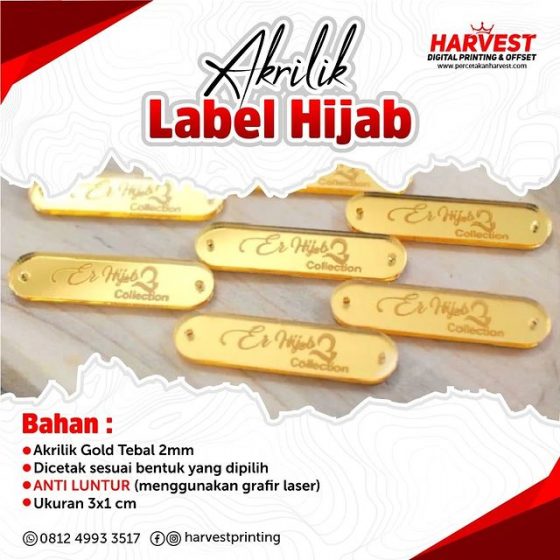 Label Hijab Akrilik untuk Membuat Jualan Makin Eksklusif