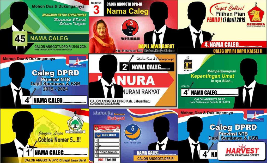 Cetak Kartu Nama Caleg Pemilu 2024 Murah Semua Partai