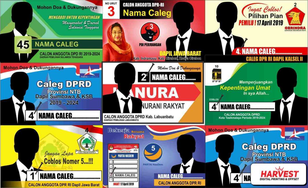 Cetak Kartu Nama Caleg Pemilu 2024 Murah Semua Partai