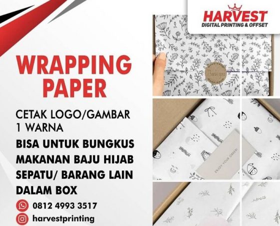 Kemas Produk Lebih Menarik dengan Wrapping Paper Custom