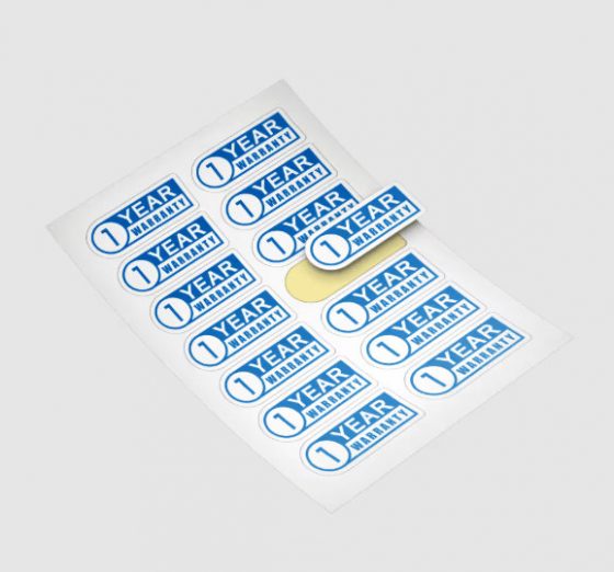 Cetak Stiker Segel Garansi Produk Ukuran A3+ – Printing Harvest